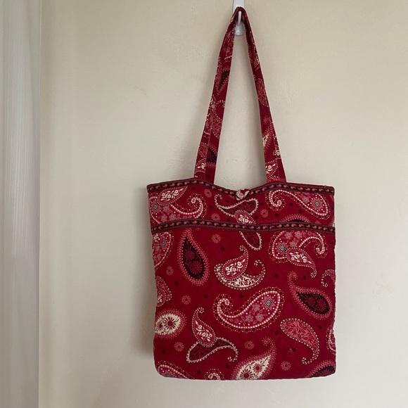 Vera Bradley | Bags | Vera Bradley Red Mesa Paisley Tote Bag | Poshmark